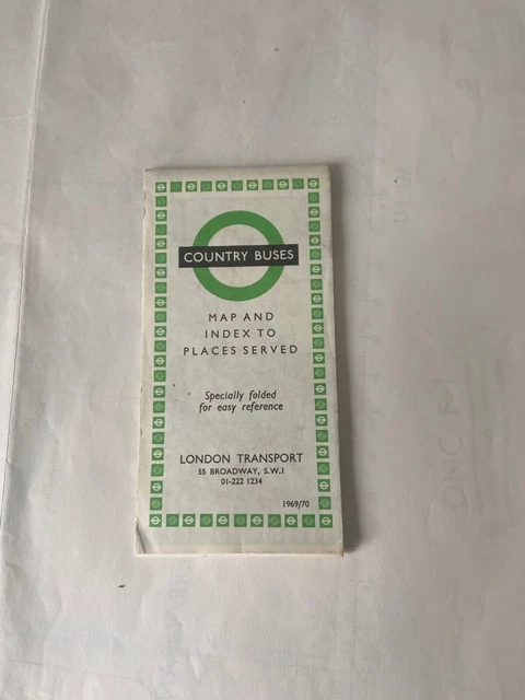 LONDON TRANSPORT. COUNTRY Buses Timetable/Route Map. 1969/70 £4.99 ...