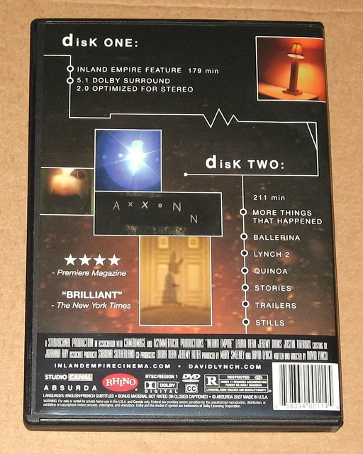 DAVID LYNCH'S INLAND Empire – USA 2-DVD Special Edition NTSC/Region 1 £ ...