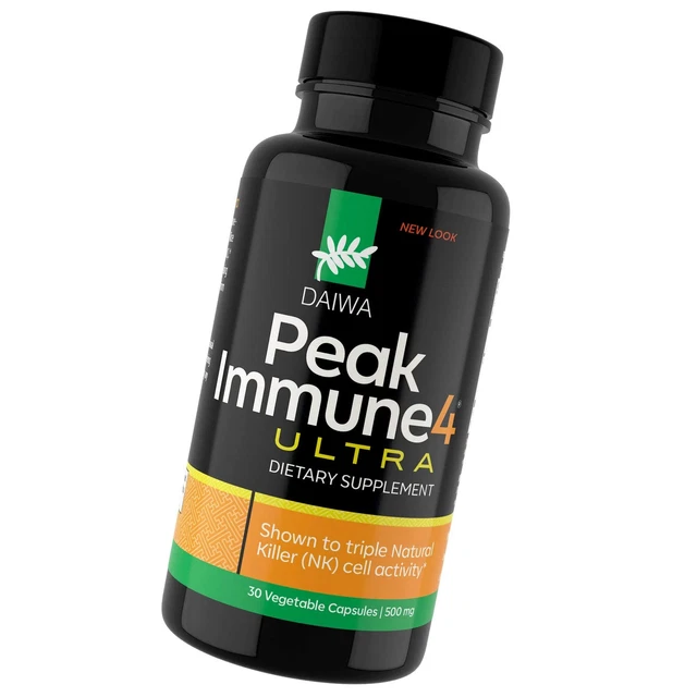 DAIWA PEAKIMMUNE4 ULTRA Natural Immune Support Supplement 30 Veg ...