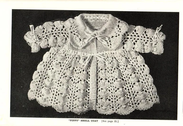VINTAGE PIPPY SHELL SET - COPY baby knitting pattern $6.00 - PicClick AU