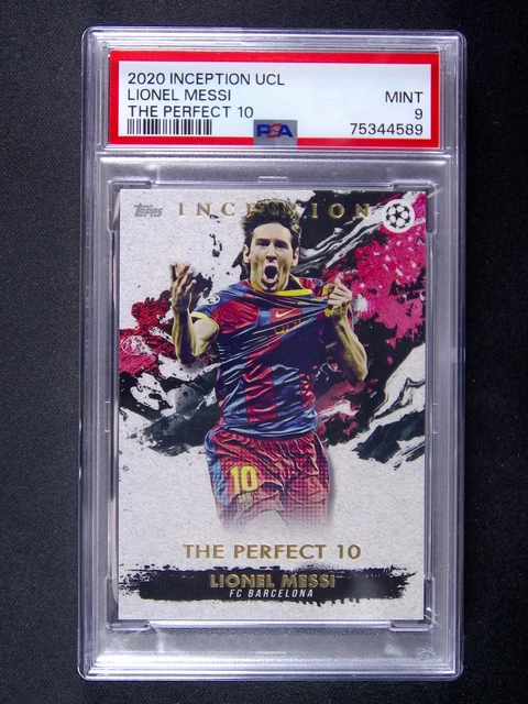 2021 TOPPS INCEPTION UEFA Lionel Messi The Perfect 10 Barcelone PSA 9 ...