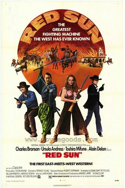 396096 RED SUN Movie Charles Bronson Alain Delon Ursula WALL PRINT ...