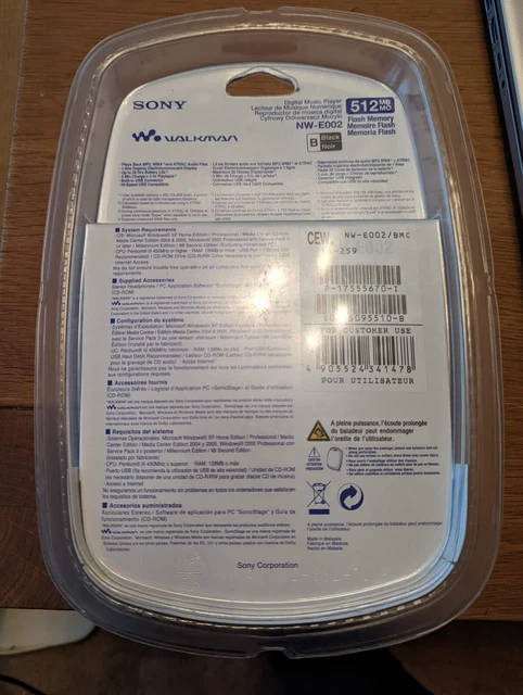 SONY NW-E002 512MB Walkman Sealed RARE Collectors £99.00 - PicClick UK