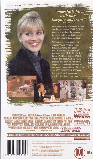 Stepmom Julia Roberts Susan Sarandon Ed Harris Video Vhs Pal Sirh70
