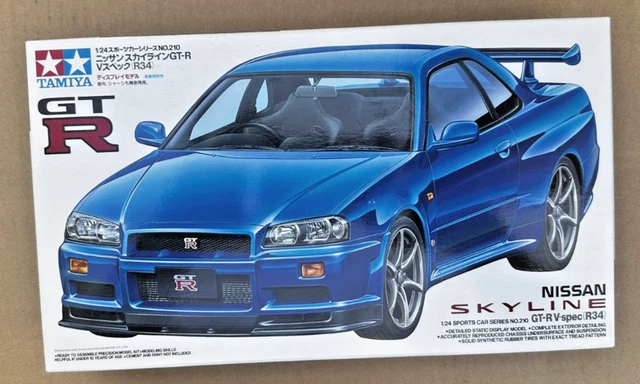 NISSAN SKYLINE GT-R V-Spec (R34) Modellbausatz 1/24 Tamiya 24210 EUR 15 ...
