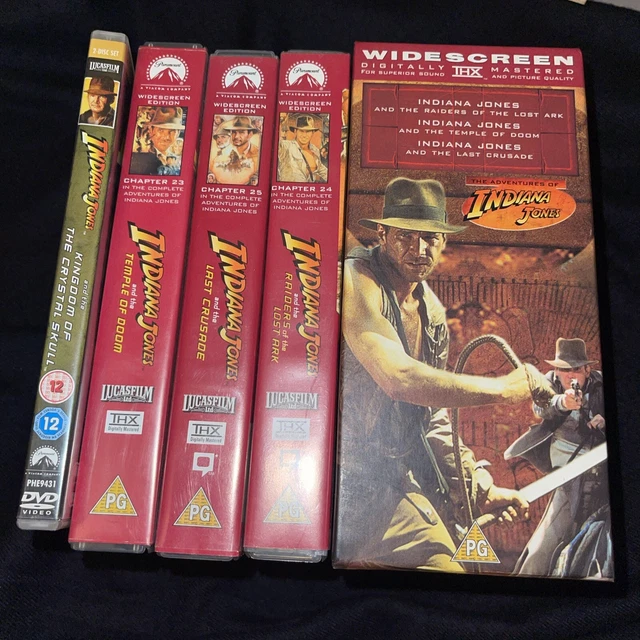 INDIANA JONES TRILOGY (VHS, 2000) £6.95 - PicClick UK