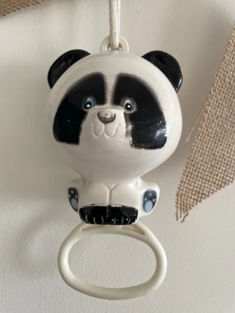 VINTAGE 1970S SANKYO Musical Panda Pull String Cot Toy £55.00 - PicClick UK