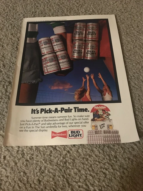 VINTAGE 1985 BUDWEISER L.A. BEER BUD LIGHT MICHELOB BUSCH Print Ad ...