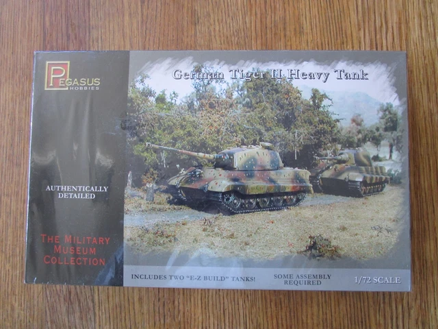 PEGASUS WWII GERMAN Tiger II Tank 1/72 Scale Plastic Model Kits 7627 2 ...