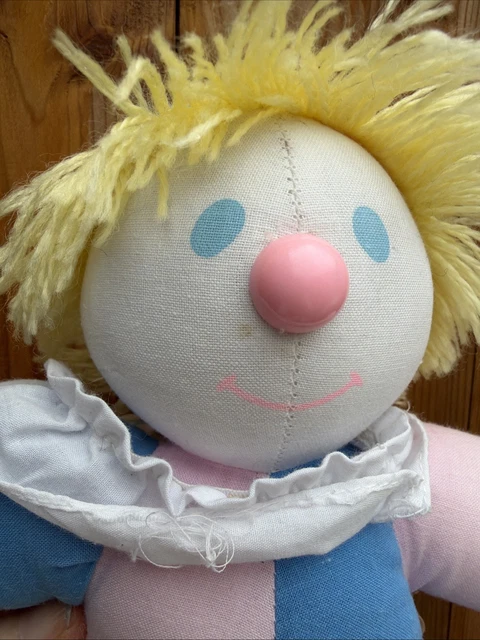 MOTHERCARE 80S PASTEL Coloured Rag Doll Style Plush Clown Soft Toy ...