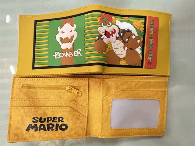 SUPER MARIO BOWSER Bifold Wallet Cosplay Cartoon PVC Boys Girls Coin ...
