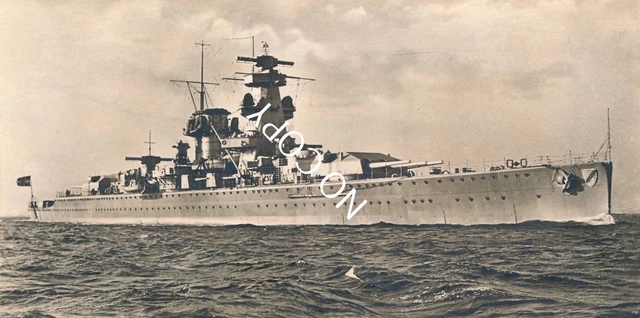 FOTO WK2 CORAZZATA Admiral Scheer Marina Militare EUR 46,03 - PicClick IT