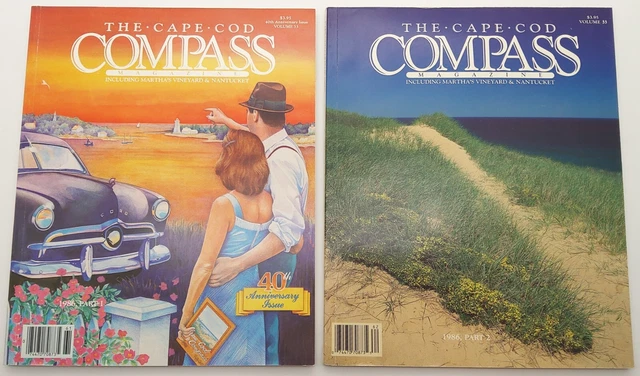 THE CAPE COD Compass Magazine 40th Anniversary Issue 1986 Part 1 & 2 ...