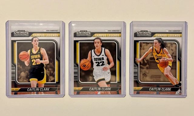 2024 PANINI CAITLIN Clark Collection Campus Legends Cards CL1-CL3 Iowa ...