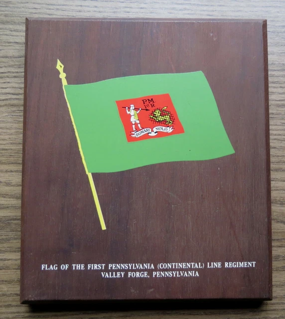 FLAG OF THE FIRST PENNSYLVANIA CONTINENTAL LINE REGIMENT PLAQUE VALLEY ...