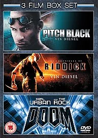 PITCH BLACK/DOOM/THE CHRONICLES of Riddick DVD (2009) Disc Only Free P ...