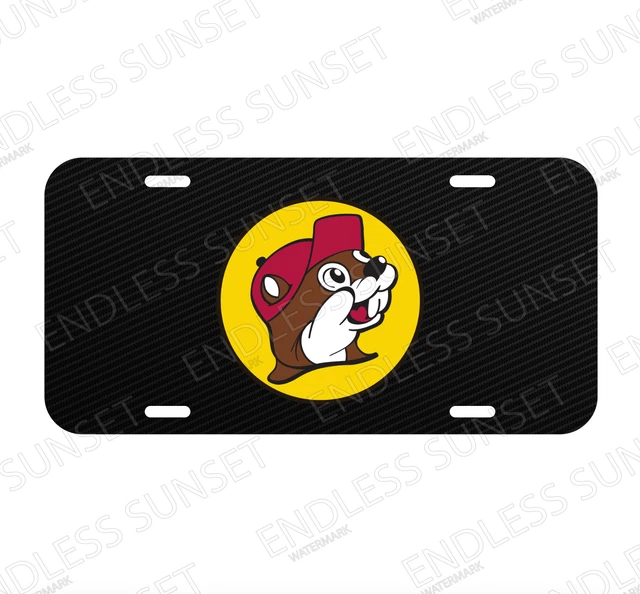 GAS PETROL BUCEES Diesel Station Beaver Buc-ees License Plate Front ...