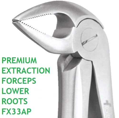 DENTAL INSTRUMENT PREMIUM EXTRACTION FORCEPS LOWER ROOTS FX33AP Good ...