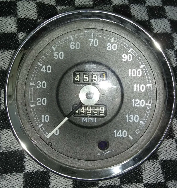 JAGUAR MK2 140 MPH Smiths Speedometer with Chrome Bezel £125.00 ...