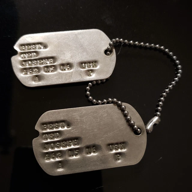 WW2 ERA USN Notched Dog Tags Navy Naval Military WWII £66.18 - PicClick UK