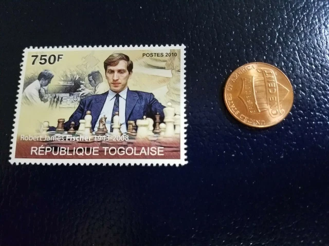 BOBBY FISCHER AMERICAN Chess Grandmaster 2010 Republique Togolaise ...