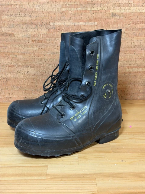 US ARMY AIRBORNE Bata Rubber Field Boots Extreme Cold Mickey Mouse Men ...