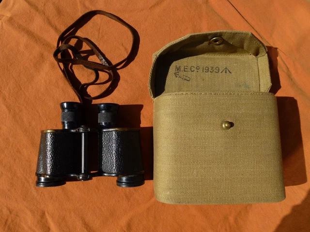 WW2 1939 BRITISH Army Bef 1937 Pattern Binocular Case & 1935 Binoculars ...