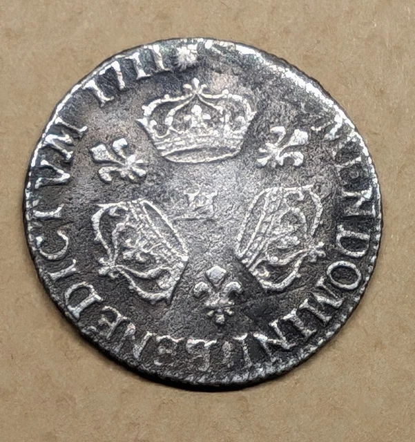 LOUIS XIV - Dixième D'écu Aux Trois Couronnes 1711 H La Rochelle EUR 1 ...