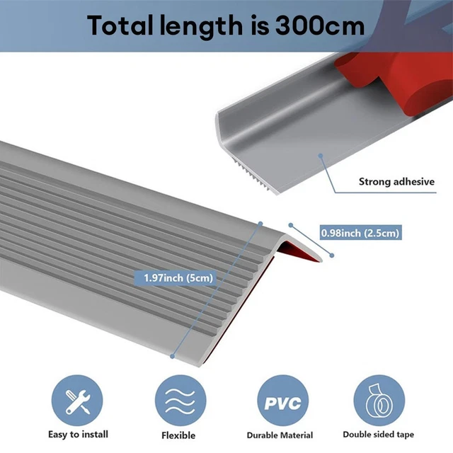 SLIP RESISTANT RUBBER Stair Nosing for Ensured Stability and Quick ...