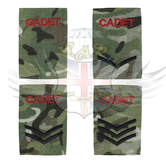 BRITISH ARMY CADET Btp Ripstop Cotton Rank Slide,Private,L Corporal ...