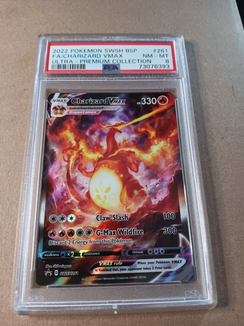 CHARIZARD VMAX 2022 Pokemon SWSH 261 Ultra-Premium UPC PSA 8 Neuf MT ...