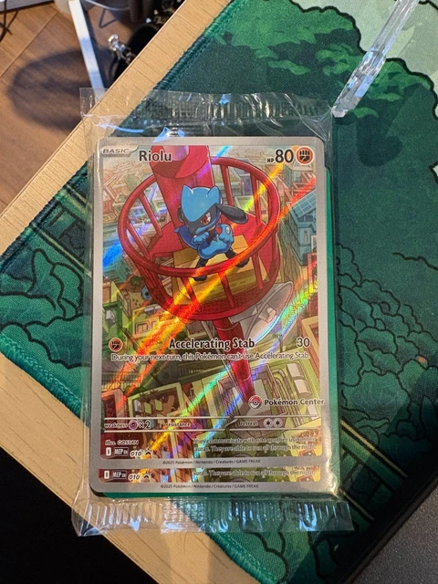 POKEMON TCG MEGA Evolution Riolu Pokecenter ETB Stamped Promo Set 010 ...