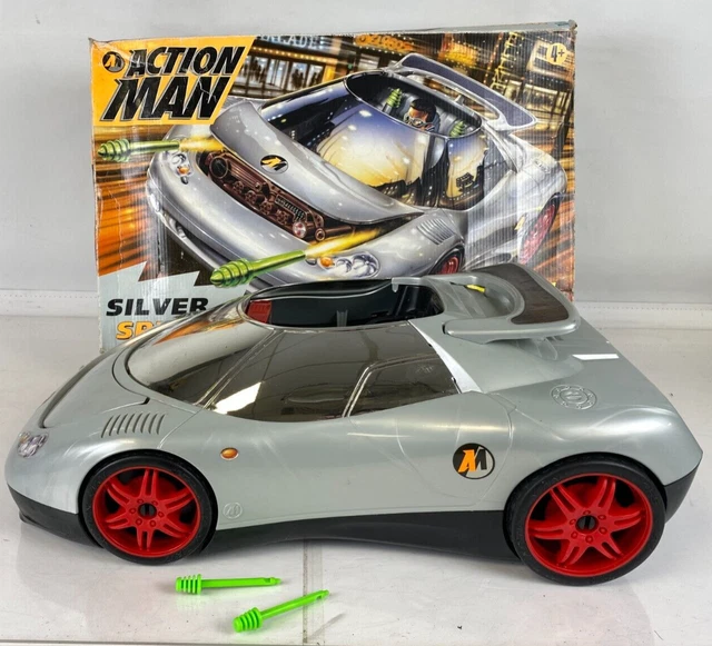 VINTAGE ACTION MAN Silver Speeder Car with Rockets, Box - Hasbro 1998 £ ...