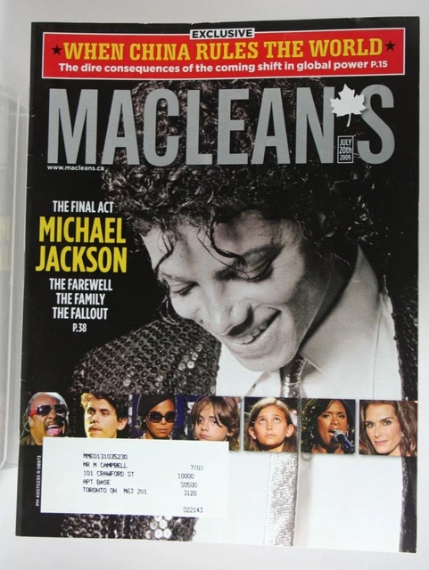 MICHAEL JACKSON COVER Asperger's Martin Jacques Maclean's Magazine July ...