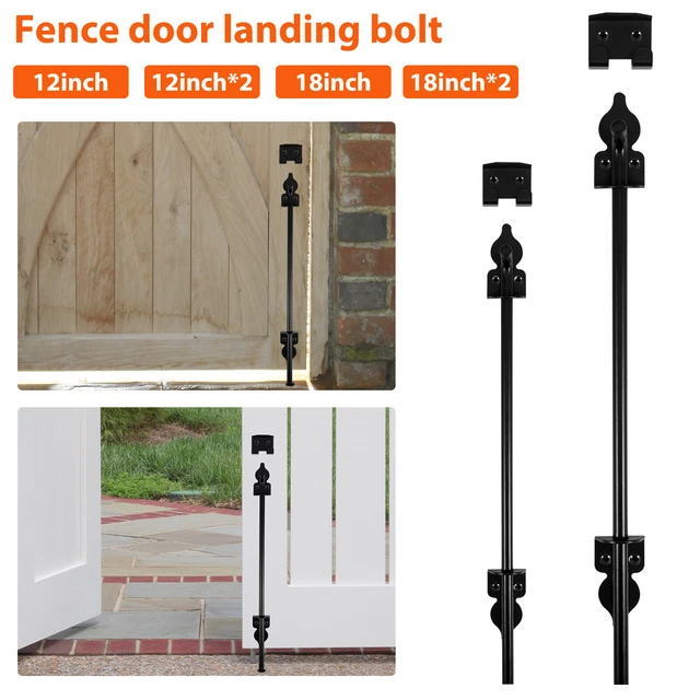 1/2PCS CANE BOLT Gate Drop Rod Kit 12/18 inch Heavy Duty Iron Gate ...