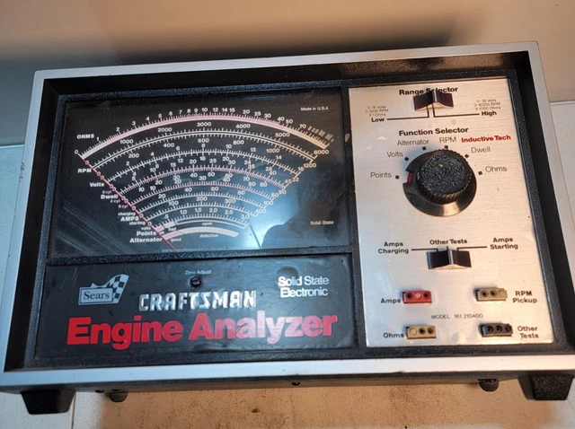 VINTAGE SEARS CRAFTSMAN Model 161. 210400 Engine Analyzer with Cables ...