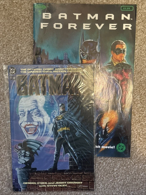 BATMAN: THE OFFICIAL Comic Adaptation 1989 & Batman Forever Official ...
