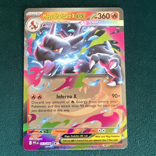 MEGA CHARIZARD EX 013/094 Phantasmal Flames Pokemon Card £0.99 ...