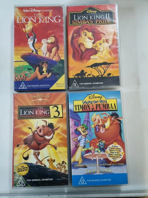 Lion King Lion King 2 Simbas Pride Lion King 3 Timon And Pumbaa Vhs X4 3576