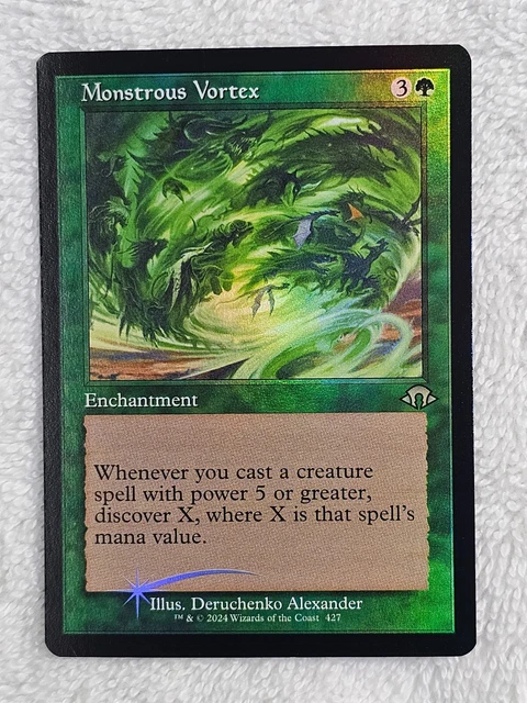 MTG MONSTROUS VORTEX Rétro Frame FOIL Modern Horizons 3 (MH3) #427 Carte U comme neuve EUR 4,43 ...