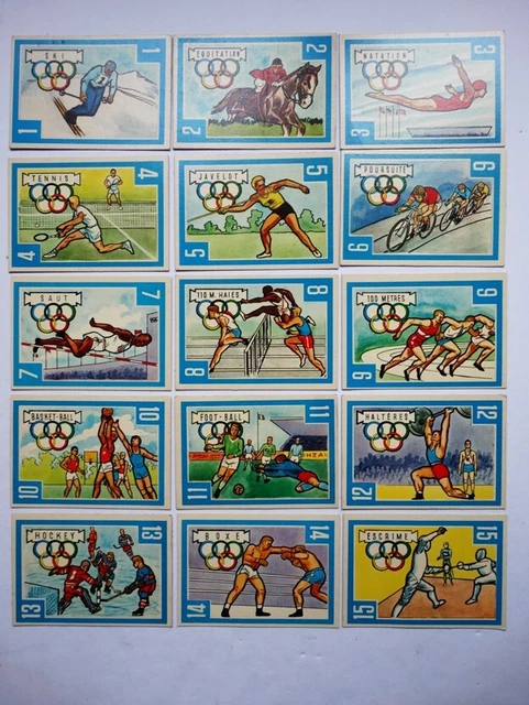 JEU 15 CARTES plus belles collections d'images 1ère série sports jeux ...