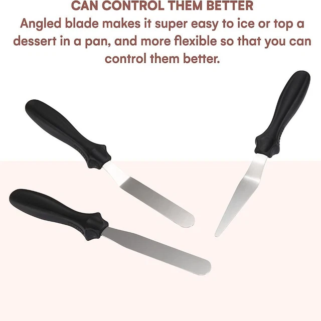 STEEL AND ANGLED Spatulas Smoother Set Kitchen Tool Offset - Spatula ...
