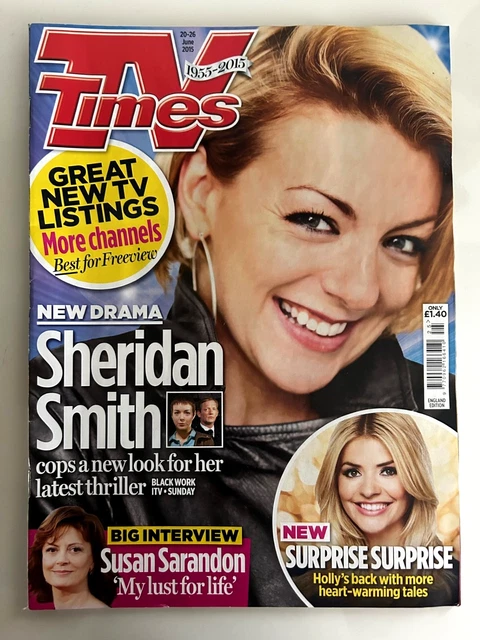 TV TIMES 20/6/2015 SHERIDAN SMITH Paloma Faith SUSAN SARANDON Syd ...