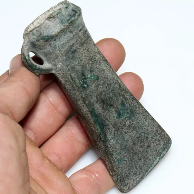 ANCIENT GREEK BRONZE age socketed and looped axe head circa 2500-1500 ...