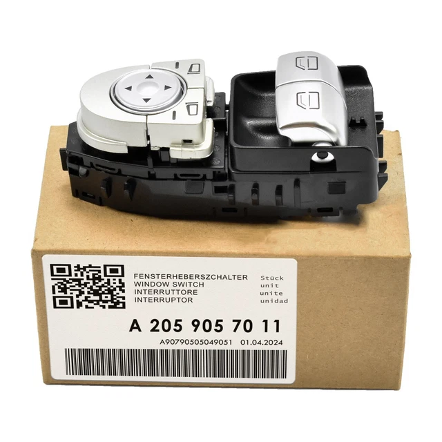 MANDO INTERRUPTOR ELEVALUNAS A2059057011 MERCEDES-BENZ W205 C205 C200 ...