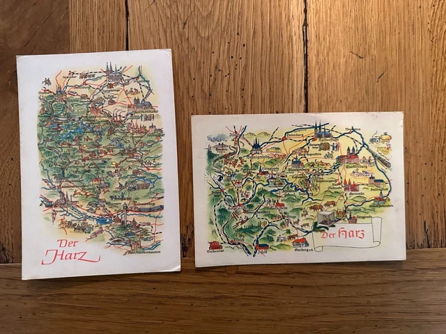 2 AK/ORIENTATION MAP/RELIEF Map/Map The Harz £0.88 - PicClick UK