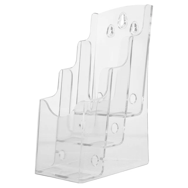 TRANSPARENT ACRYLIC RACK Holder Pamphlet Stand For Office File ...