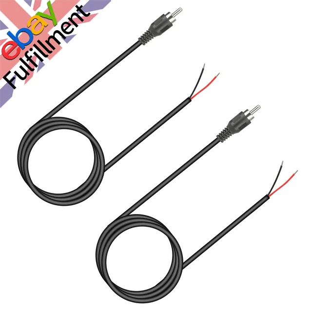 1M RCA MALE Plug to Bare Wire Open End Pigtail Audio Speaker HDTV Cable ...