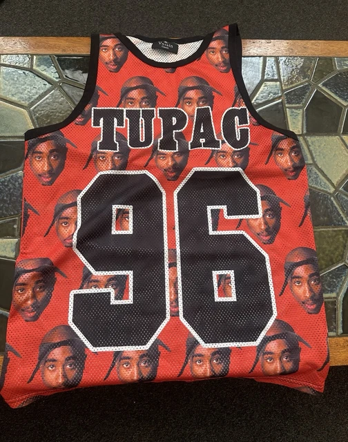 TUPAC SHAKUR 96 Mesh Basketball Singlet Voisin Classic XL Basketball ...