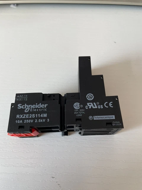 SCHNEIDER ELECTRIC RXZE2S114M, Relay Socket, 14 Pin, Din Rail x1 $9.45 ...